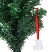 China Blank Metal Sublimation Christmas Ornament Christmas Tree Hanging Decorations for sale