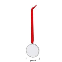 China Blank Metal Sublimation Christmas Ornament Christmas Tree Hanging Decorations for sale