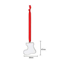 China Blank Metal Sublimation Christmas Ornament Christmas Tree Hanging Decorations for sale