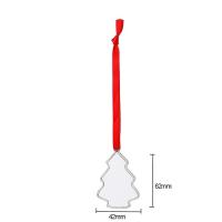 China Blank Metal Sublimation Christmas Ornament Christmas Tree Hanging Decorations for sale
