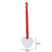 China Blank Metal Sublimation Christmas Ornament Christmas Tree Hanging Decorations for sale