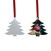 China Sublimation Christmas Gifts Supply Double Sided Aluminum Sublimation Christmas Ornaments Blanks for sale