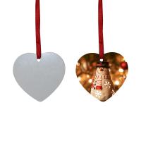 China Sublimation Christmas Gifts Supply Double Sided Aluminum Sublimation Christmas Ornaments Blanks for sale