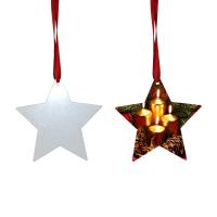 China Sublimation Christmas Gifts Supply Double Sided Aluminum Sublimation Christmas Ornaments Blanks for sale
