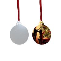 China Sublimation Christmas Gifts Supply Double Sided Aluminum Sublimation Christmas Ornaments Blanks for sale