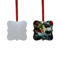 China Sublimation Christmas Gifts Supply Double Sided Aluminum Sublimation Christmas Ornaments Blanks for sale