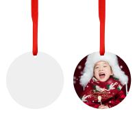 China Sublimation Christmas Gifts Supply Double Sided Aluminum Sublimation Christmas Ornaments Blanks for sale