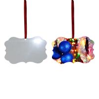China Sublimation Christmas Gifts Supply Double Sided Aluminum Sublimation Christmas Ornaments Blanks for sale