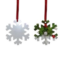 China Sublimation Christmas Gifts Supply Double Sided Aluminum Sublimation Christmas Ornaments Blanks for sale