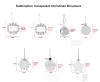 China Sublimation Blank Christmas Ornament High Transparent Plastic Snowflake Ball Sublimation Christmas Ornaments for sale