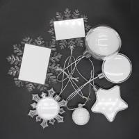 China Sublimation Snowflake Ornament Plastic Christmas Pendant Sublimation Blank Christmas Hanging Decorations for sale