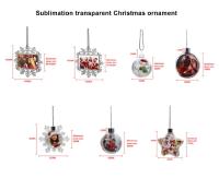 China Sublimation Blank Christmas Ornament High Transparent Plastic Snowflake Ball Sublimation Christmas Ornaments for sale