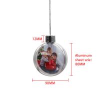 China Sublimation Blank Christmas Ornament High Transparent Plastic Snowflake Ball Sublimation Christmas Ornaments for sale