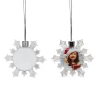 China Sublimation Blank Christmas Ornament High Transparent Plastic Snowflake Ball Sublimation Christmas Ornaments for sale