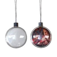 China Sublimation Blank Christmas Ornament High Transparent Plastic Snowflake Ball Sublimation Christmas Ornaments for sale