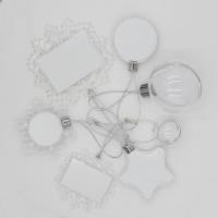 China Sublimation Snowflake Ornament Plastic Christmas Pendant Sublimation Blank Christmas Hanging Decorations for sale