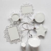 China Sublimation Snowflake Ornament Plastic Christmas Pendant Sublimation Blank Christmas Hanging Decorations for sale