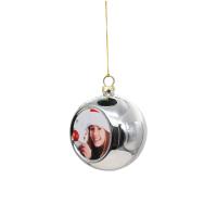China Sublimation Blank Christmas Ornament High Transparent Plastic Snowflake Ball Sublimation Christmas Ornaments for sale