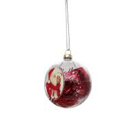 China Sublimation Blank Christmas Ornament High Transparent Plastic Snowflake Ball Sublimation Christmas Ornaments for sale
