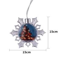 China Sublimation Snowflake Ornament Plastic Christmas Pendant Sublimation Blank Christmas Hanging Decorations for sale