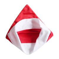 China Sublimation Christmas Decorations Red Short Plush Sublimation Christmas Hats For Adults and Kids for sale