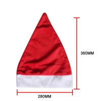 China Sublimation Christmas Decorations Red Short Plush Sublimation Christmas Hats For Adults and Kids for sale