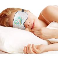 China Customized Logo Super Smooth Unisex Silk Satin Sublimation Eye Mask For Airplane Hotel Sleep Eyemask for sale