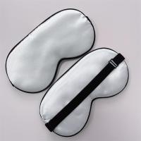 China Customized Logo Super Smooth Unisex Silk Satin Sublimation Eye Mask For Airplane Hotel Sleep Eyemask for sale