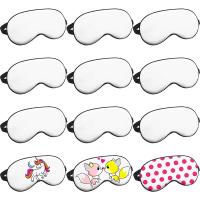 China Customized Logo Super Smooth Unisex Silk Satin Sublimation Eye Mask For Airplane Hotel Sleep Eyemask for sale