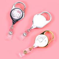 China Custom Double-Sided Sublimation Lanyard Clips Heat Transfer Keychain Clip For ID Badges Keys Backpacks for sale
