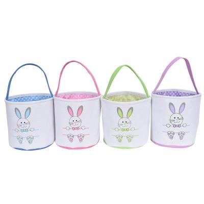 China Diy Printable Sublimation Easter Basket Personalized Easter Bunny Sublimation Bags for sale