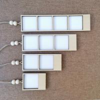 China Sublimation Custom Wood Picture Frames Car Charm DIY Family Photo Display Frame Sublimation Blank Photo Frame Hanging Gift for sale