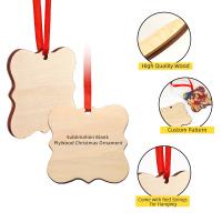 China Customized Printing Sublimation Wooden Christmas Ornaments Decorations for sale