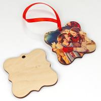 China Customized Printing Sublimation Wooden Christmas Ornaments Decorations for sale