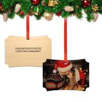 China Customized Printing Sublimation Wooden Christmas Ornaments Decorations for sale