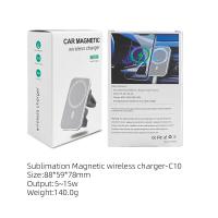 China Custom Portable Sublimation Magsafe Wireless Car Charger For IPhone for sale
