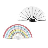 China Sublimation Polyester Folding Fan 13'' DIY Heat Transfer Materials for sale