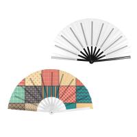 China Sublimation Polyester Folding Fan 13'' DIY Heat Transfer Materials for sale