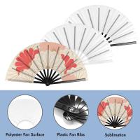 China Sublimation Polyester Folding Fan 13'' DIY Heat Transfer Materials for sale