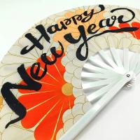 China Sublimation Polyester Folding Fan 13'' DIY Heat Transfer Materials for sale