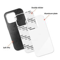China Custom Sublimation Iphone 16 TPU Silicone Phone Case With Aluminium Sheet Blank Mobile Phone Cover for sale