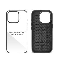 China Custom Sublimation Iphone 16 TPU Silicone Phone Case With Aluminium Sheet Blank Mobile Phone Cover for sale