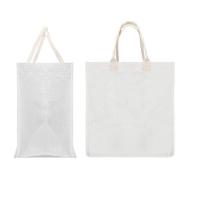 China Custom Linen Sublimation Tote Bag Blanks With Front Pocket Diy Custom Jute Shopping Bag Sublimation Printing Tote Bags for sale