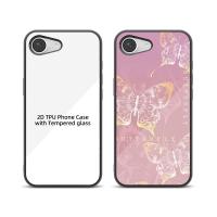 China DIY Custom Logo 2D Blank Tempered Glass Sublimation Phone Case For IPhone 16E Mobile Phone Cases Wholesale for sale