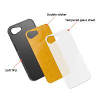 China DIY Custom Logo 2D Blank Tempered Glass Sublimation Phone Case For IPhone 16E Mobile Phone Cases Wholesale for sale