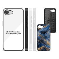 China DIY Custom Logo 2D Blank Tempered Glass Sublimation Phone Case For IPhone 16E Mobile Phone Cases Wholesale for sale