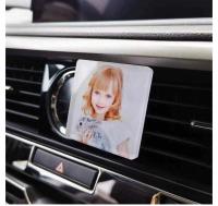 China DIY Printable Blank Acrylic Sublimation Car Vent Clip Air Freshener For Heat Transfer for sale