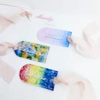 China DIY Sublimation Acrylic Wedding Place Cards Blank Hanging Tags Table Decor Birthday Party Decoration for sale