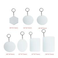 China Custom Double Sided Blank Sublimation Plastic Keychain Diy Sublimation Key Chain for sale