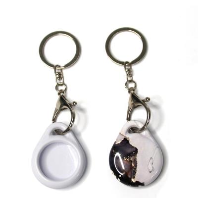 China Custom Coated Sublimation Airtag Case Anti-Lost Tracker Blank Sublimation For Airtag Protective Cover With Keychain for sale